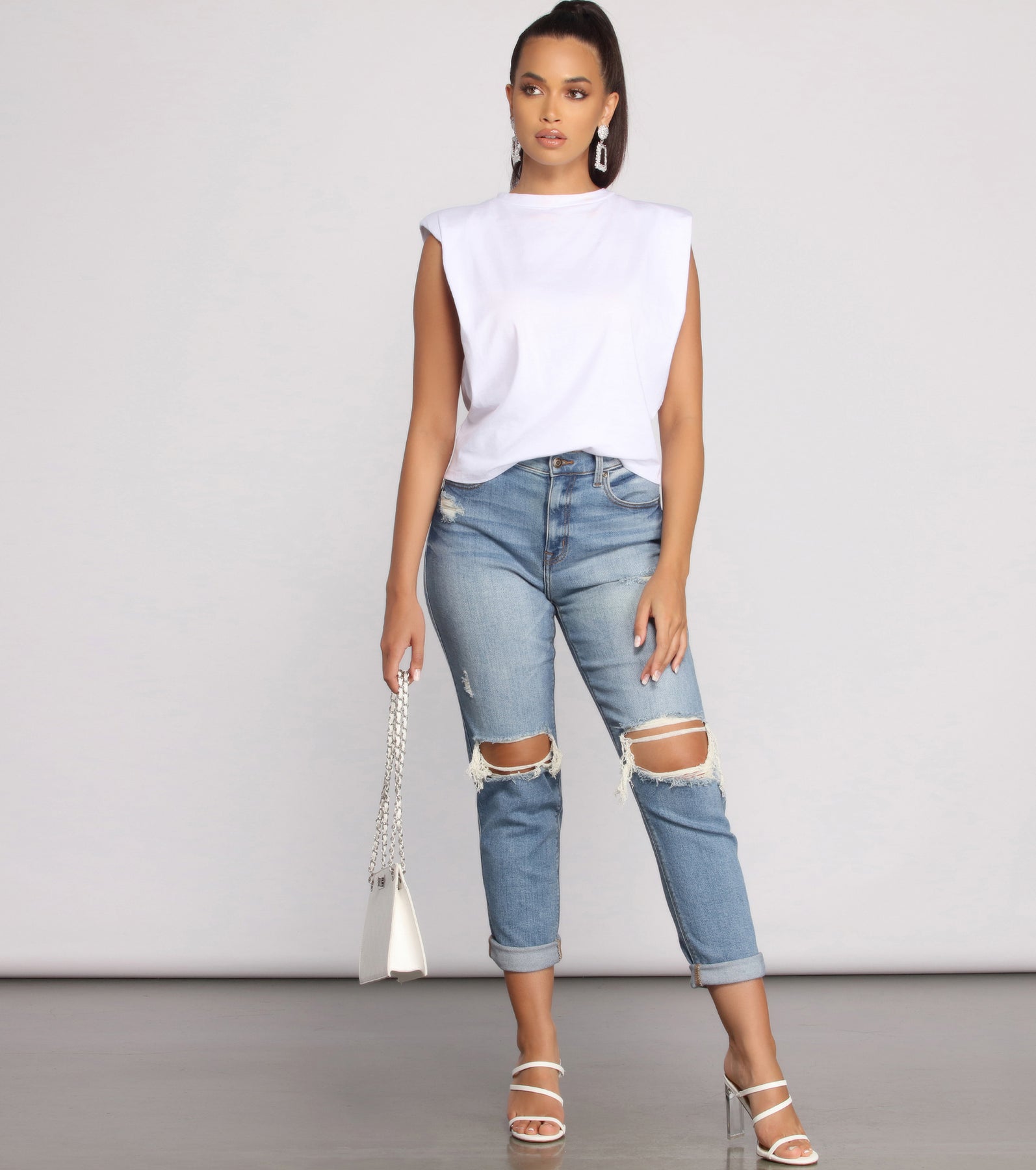 Essential Crew Neck Basic Muscle Tee & Windsor