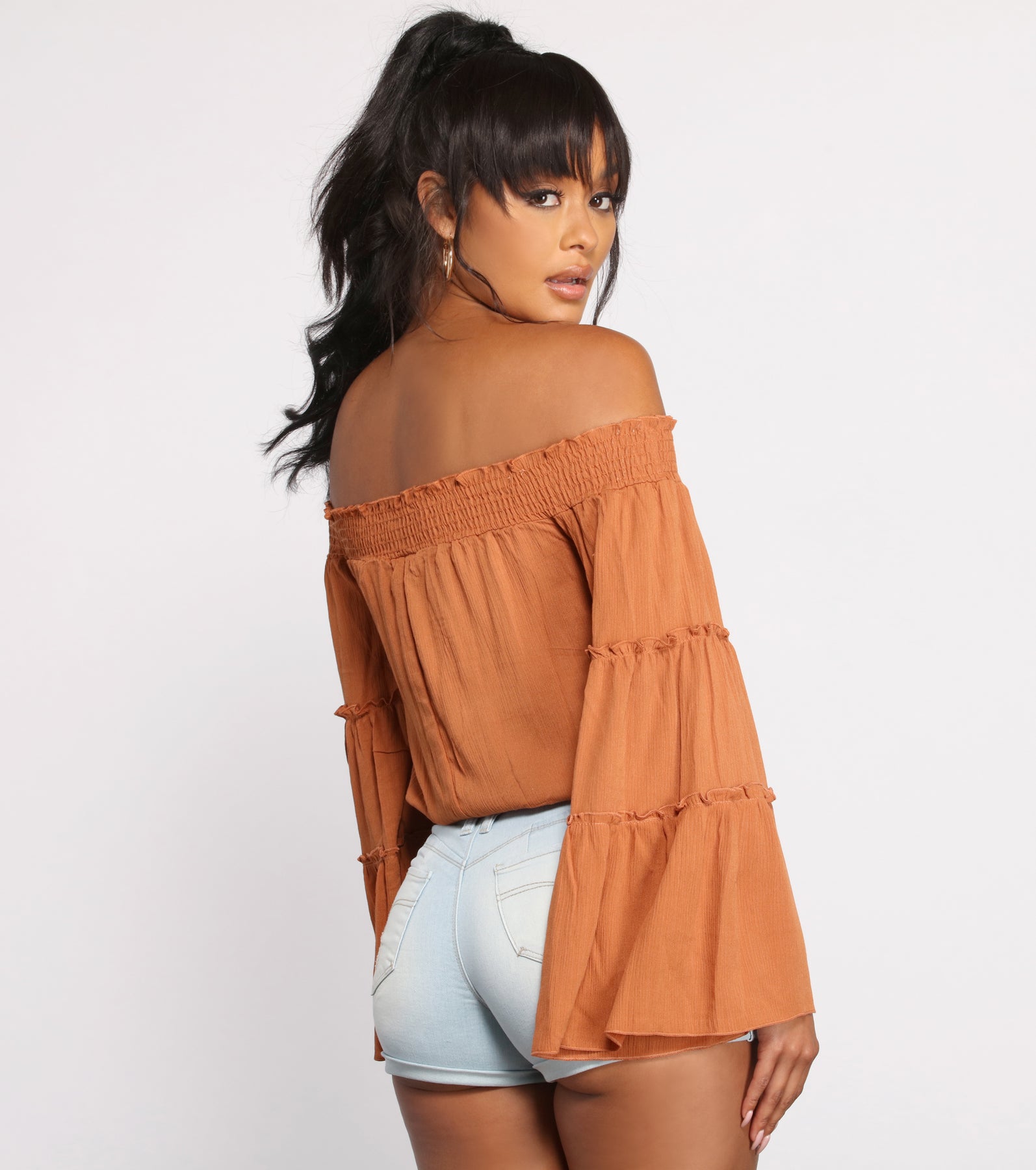 Flowy Feels Off The Shoulder Crop Top & Windsor