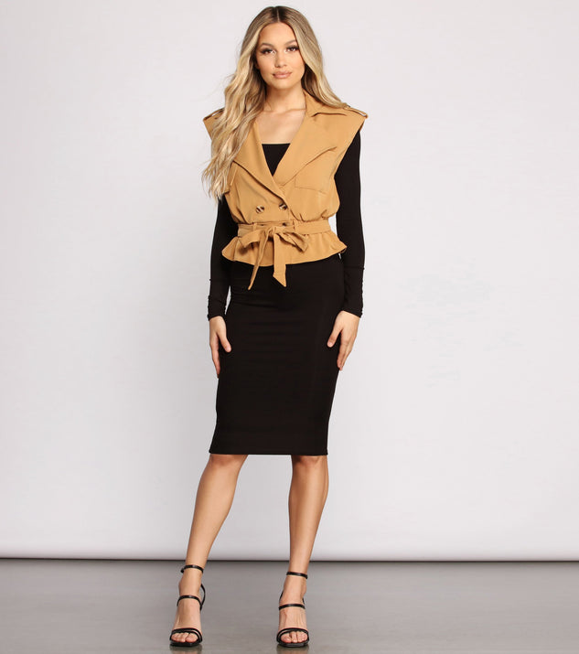 Trendy Crepe Trench Vest & Windsor