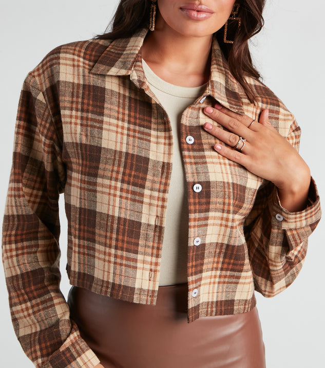 Good To Be Plaid Woven Crop Top & Windsor
