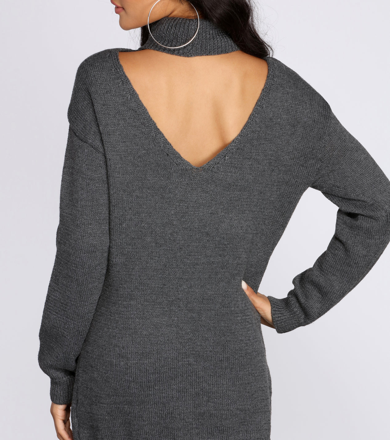 Casual Knit Open Back Tunic & Windsor
