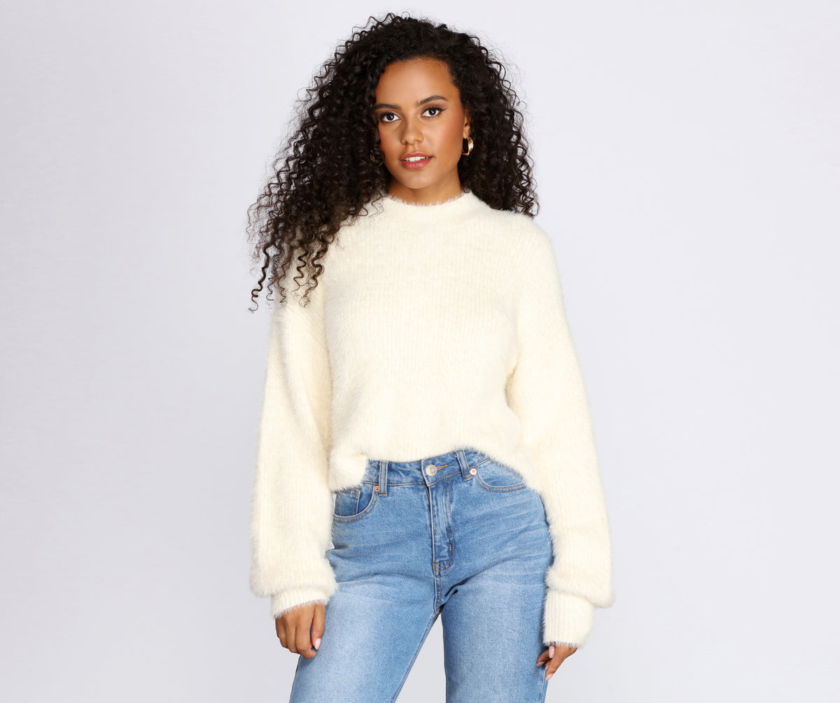Fabulously Fuzzy Cropped Sweater & Windsor