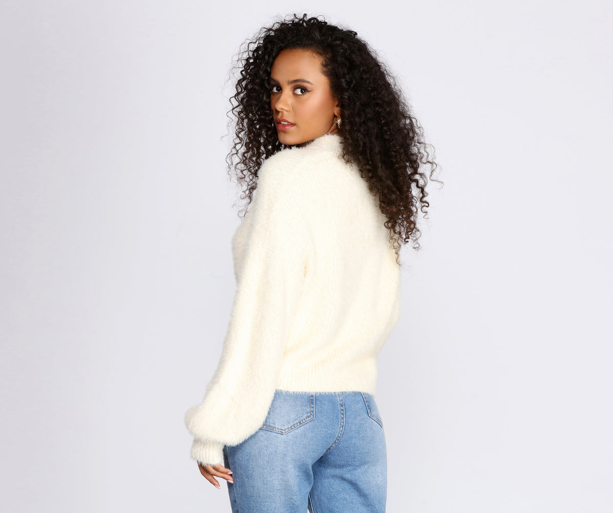 Fabulously Fuzzy Cropped Sweater & Windsor