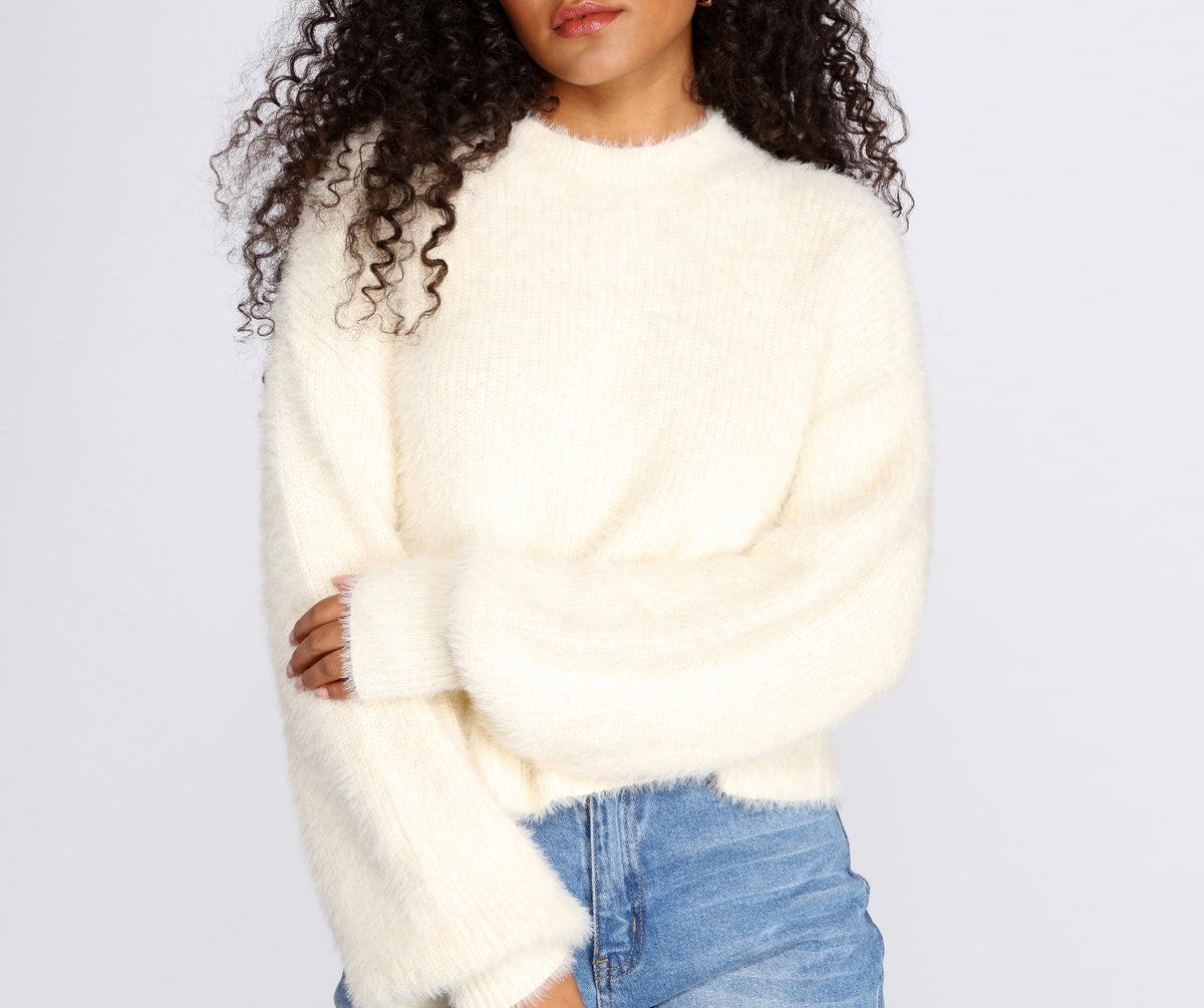 Fabulously Fuzzy Cropped Sweater & Windsor