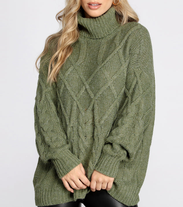 Oversized Cable Knit Sweater & Windsor