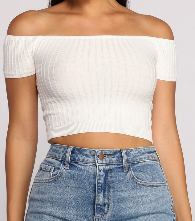 Stylish Sweetheart Off The Shoulder Crop Top & Windsor