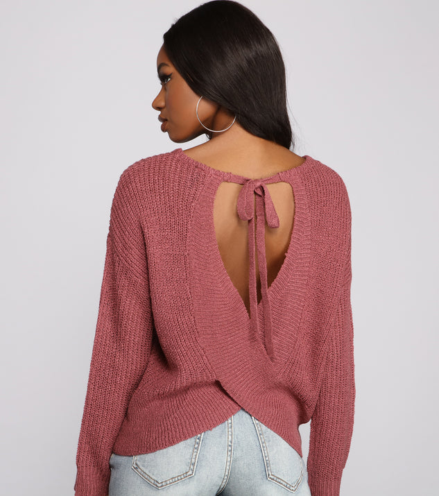Loving Knit Basic Open Back Sweater & Windsor