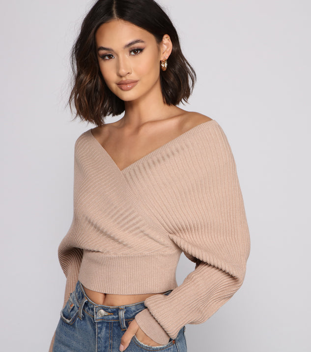 Glitter And Gleam Ribbed Knit Sweater & Windsor