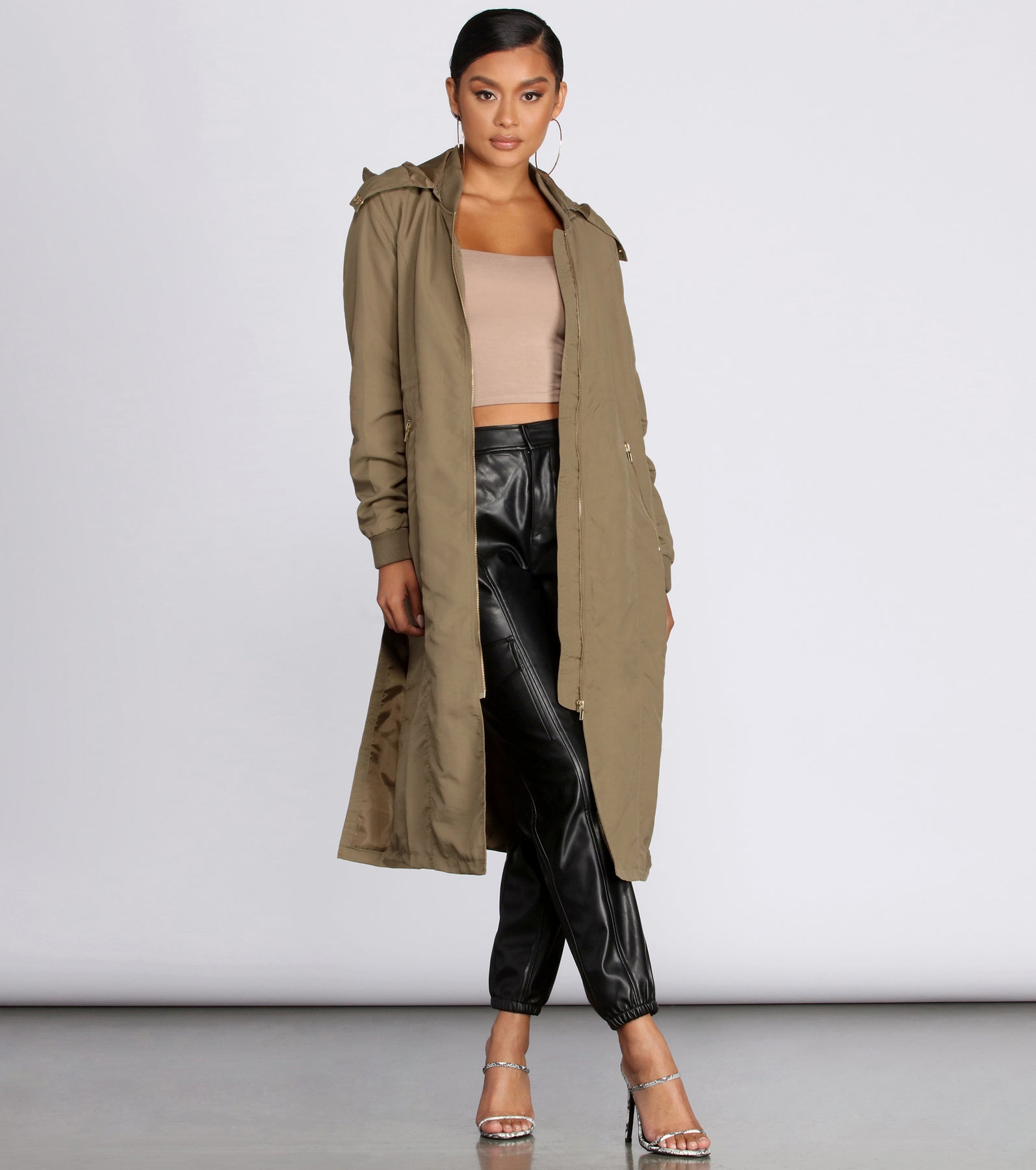 Long Hooded Bomber Jacket & Windsor