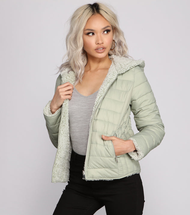 Faux Fur Reversible Puffer Jacket & Windsor