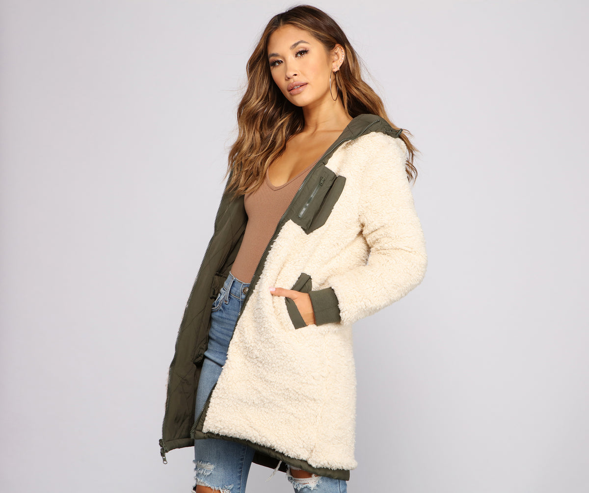 Bundle Up Reversible Long Line Puffer Jacket & Windsor
