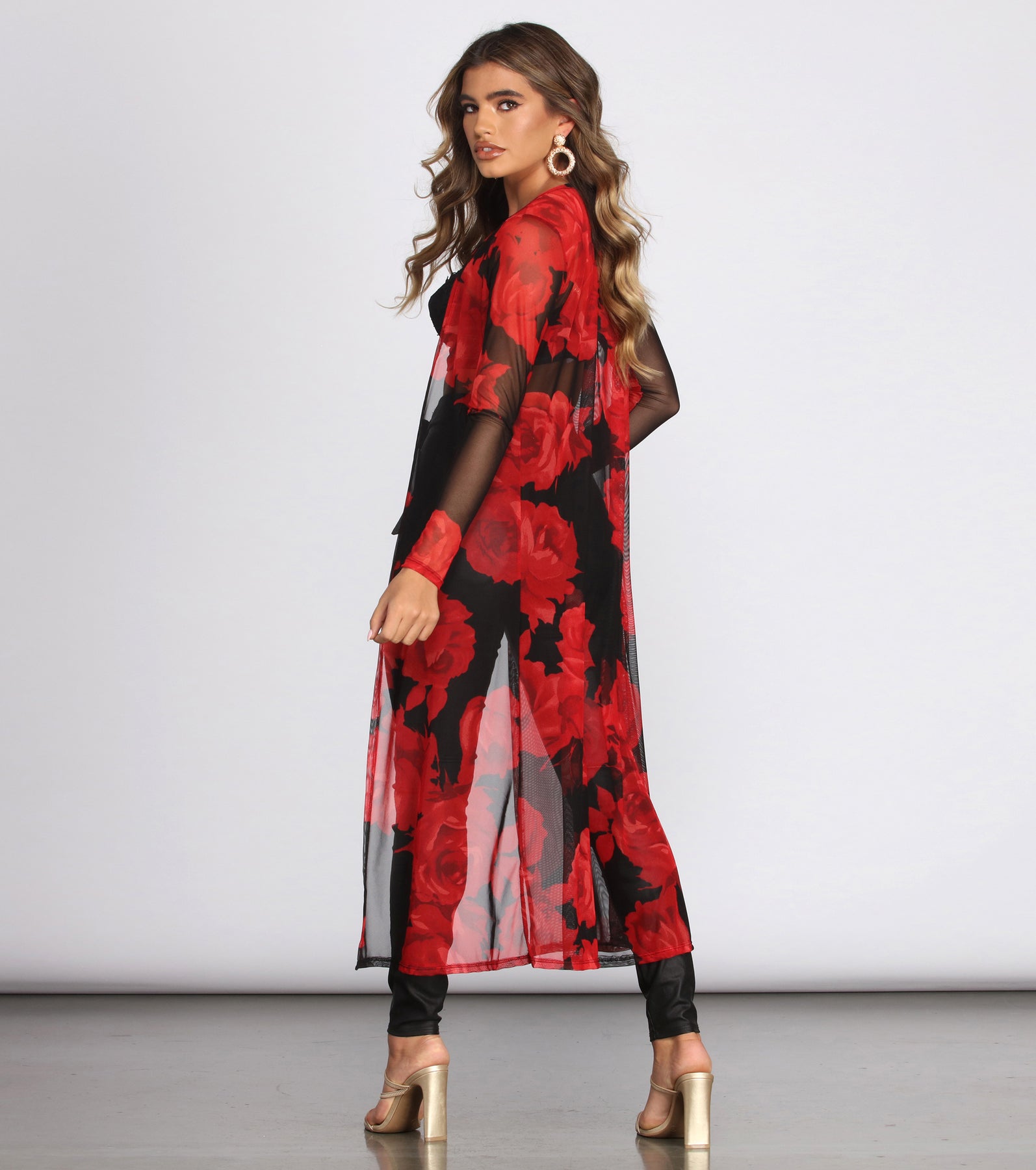 Sheer & There Mesh Floral Duster & Windsor