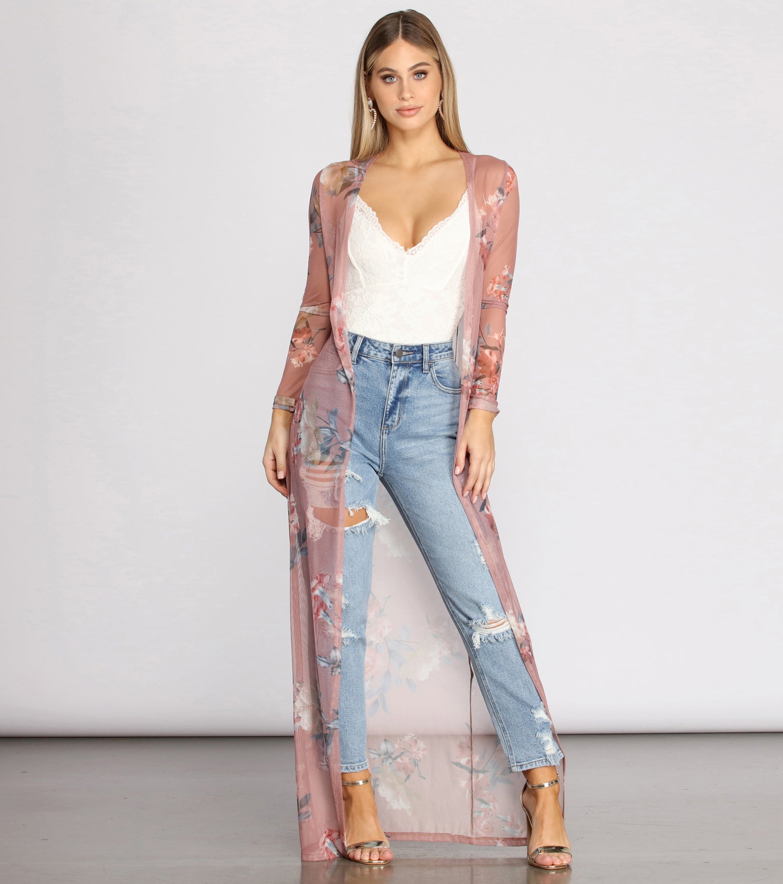 Fave Floral Mesh Duster & Windsor