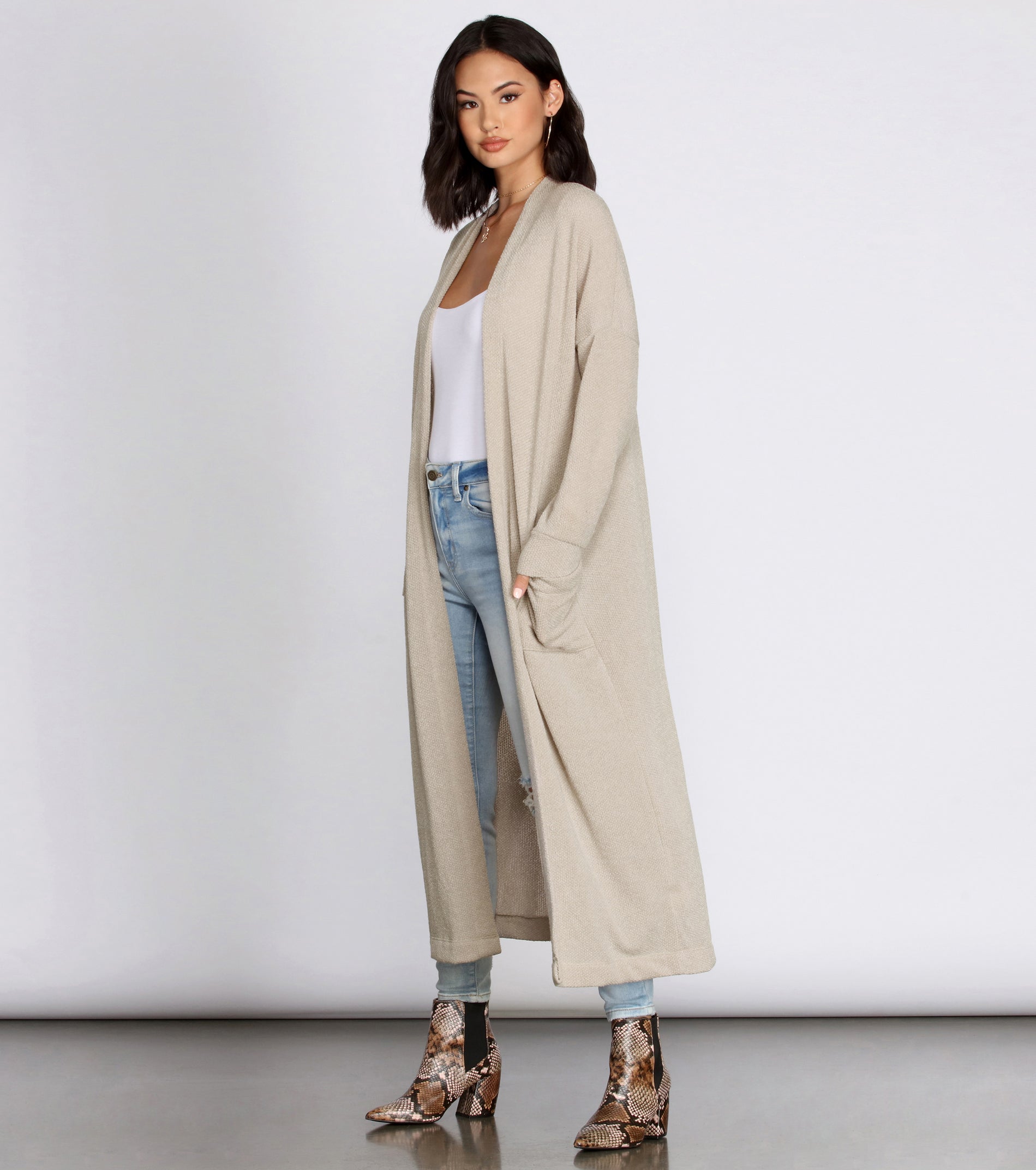 Cozy Textured Knit Duster & Windsor