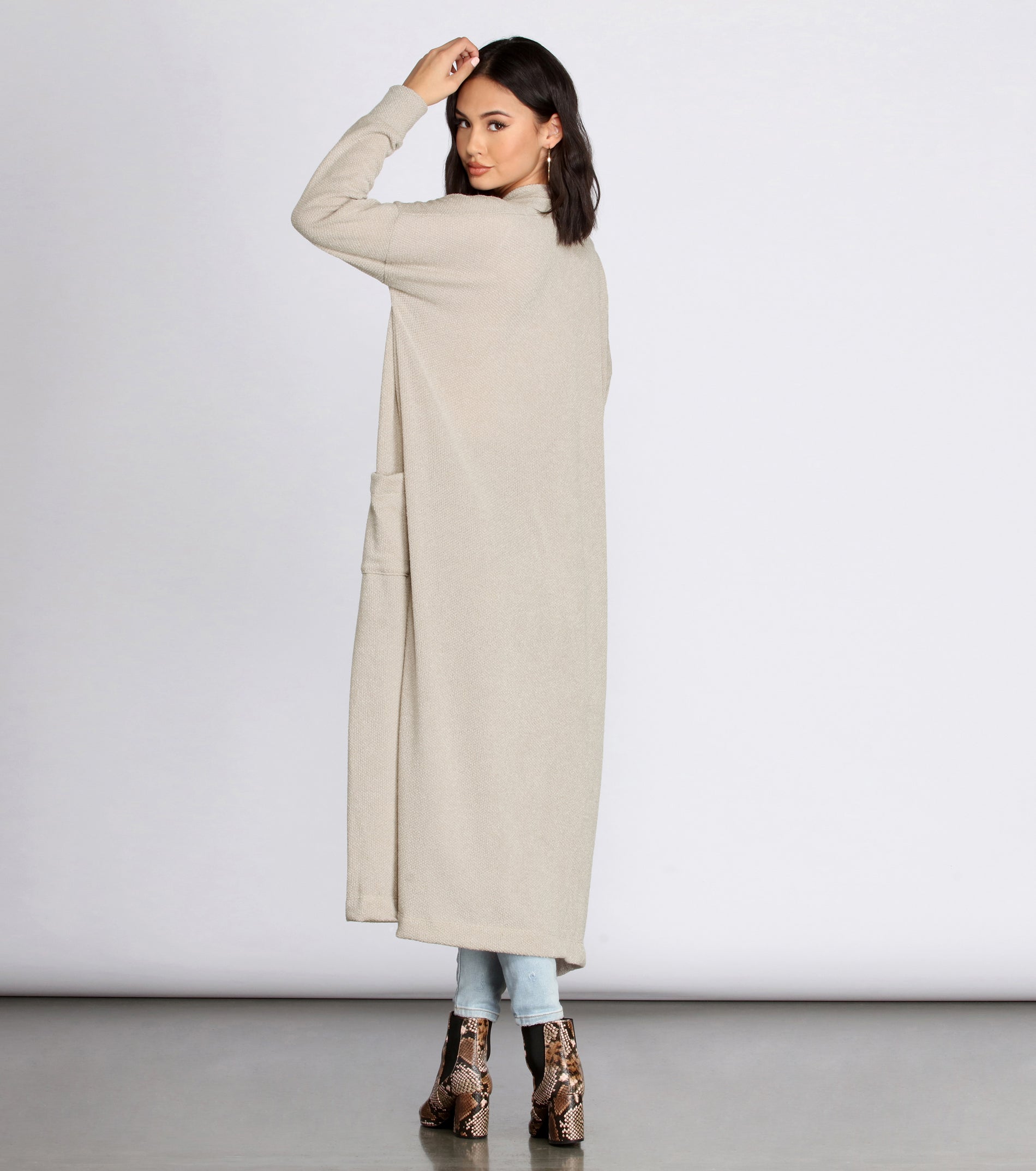 Cozy Textured Knit Duster & Windsor