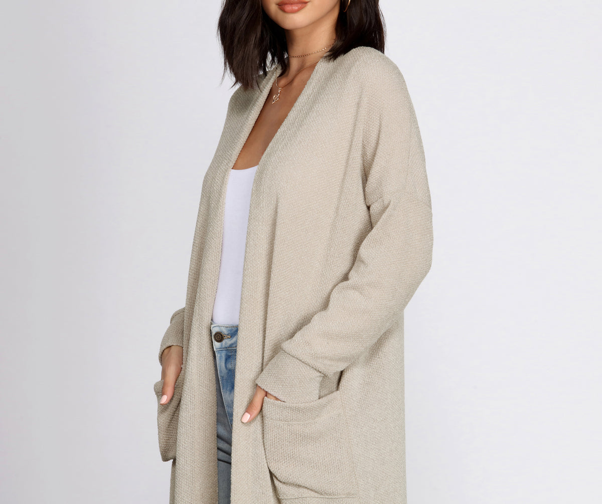 Cozy Textured Knit Duster & Windsor