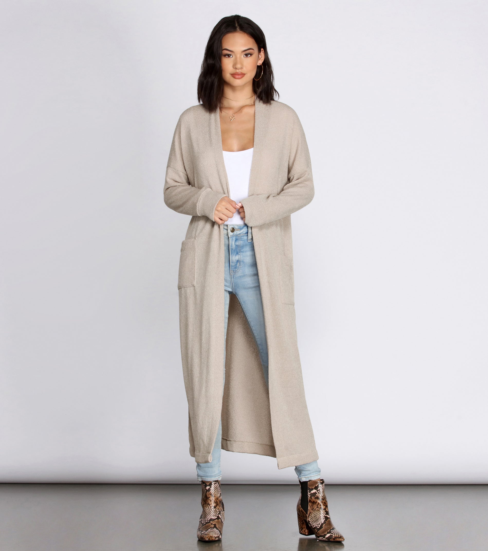 Cozy Textured Knit Duster & Windsor