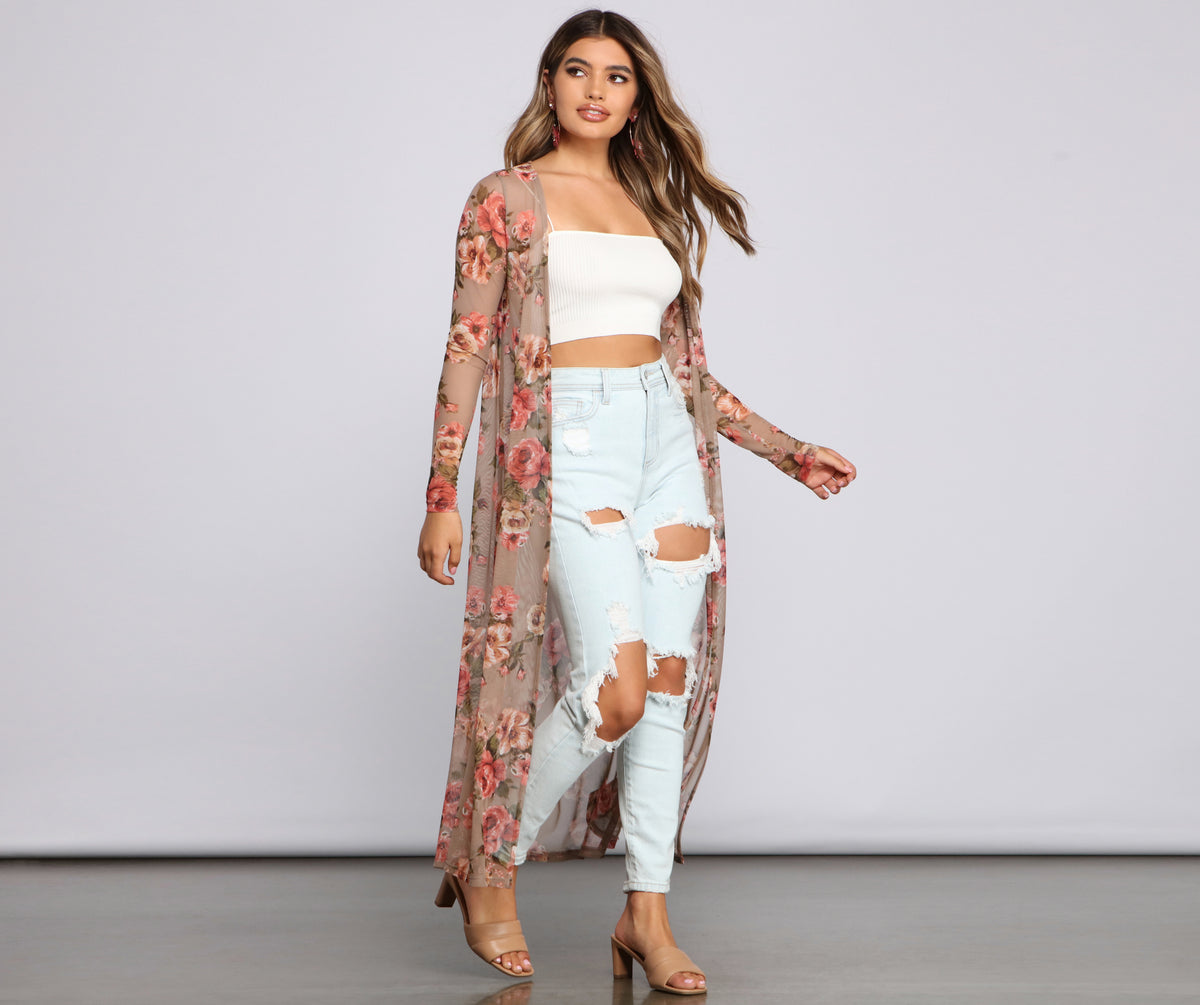 Sweet Floral Mesh Duster & Windsor