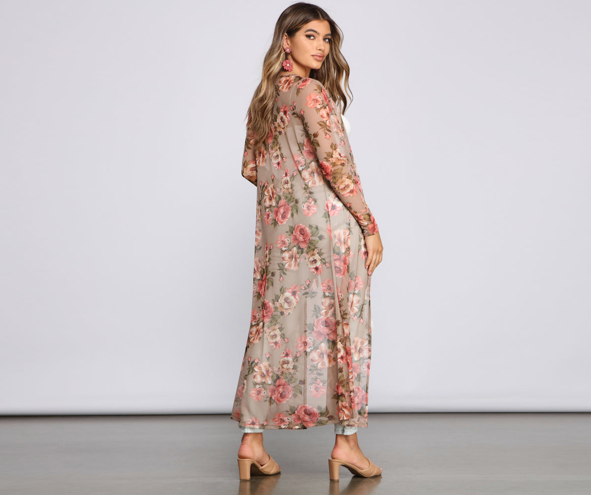 Sweet Floral Mesh Duster & Windsor