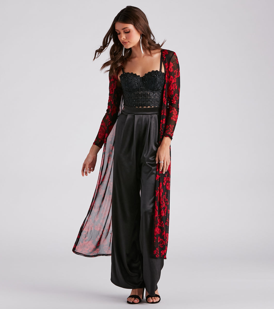 Sheer Intent Floral Mesh Duster & Windsor