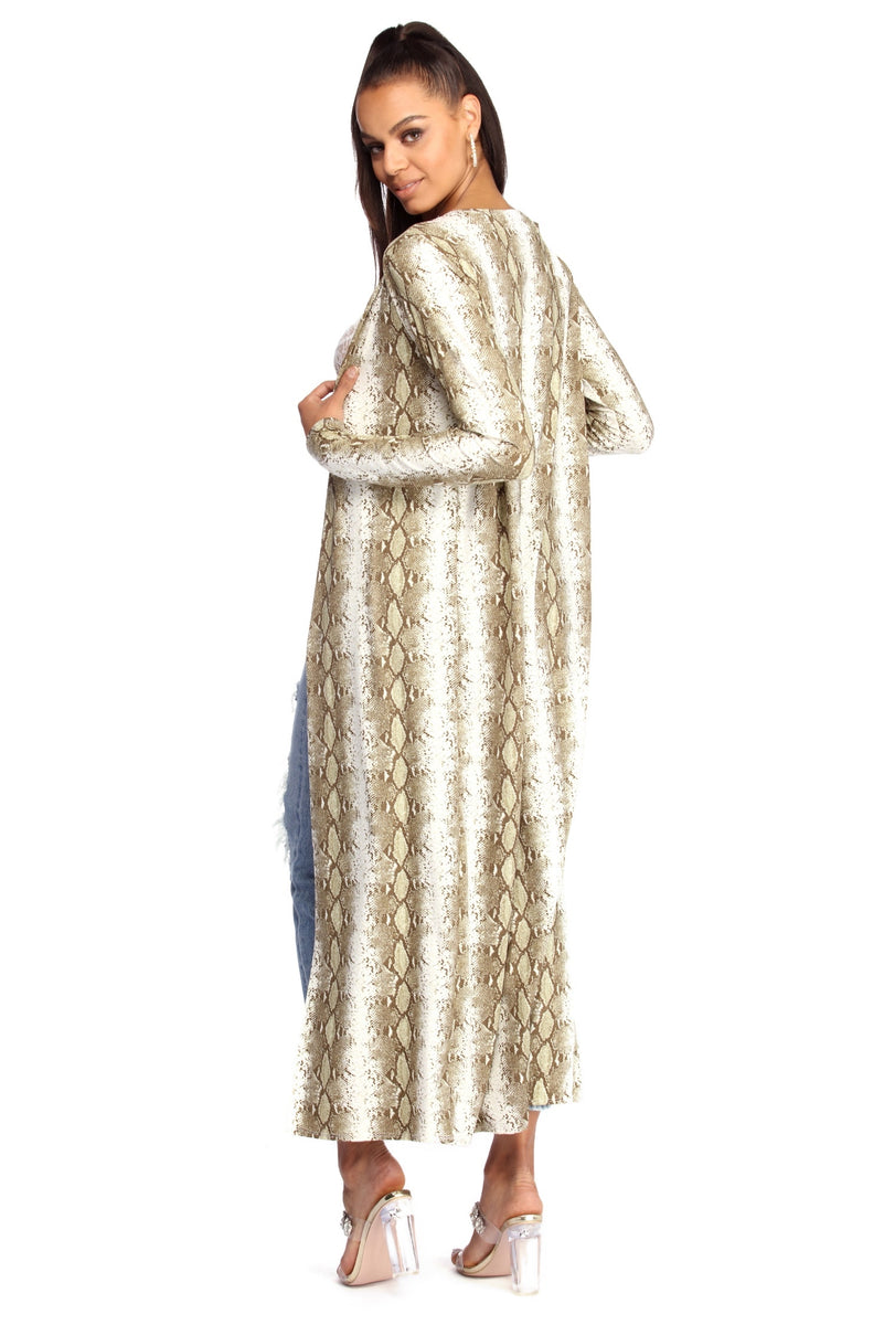 Brushed Knit Snakeskin Duster & Windsor