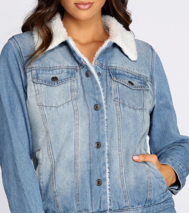 Sherpa Lined Denim Jacket & Windsor