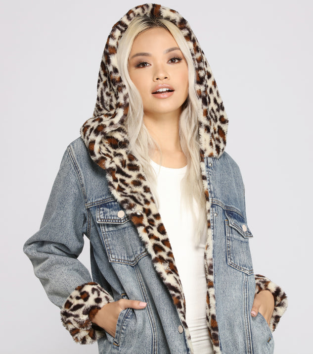 So Sassy Faux Fur Denim Jacket & Windsor
