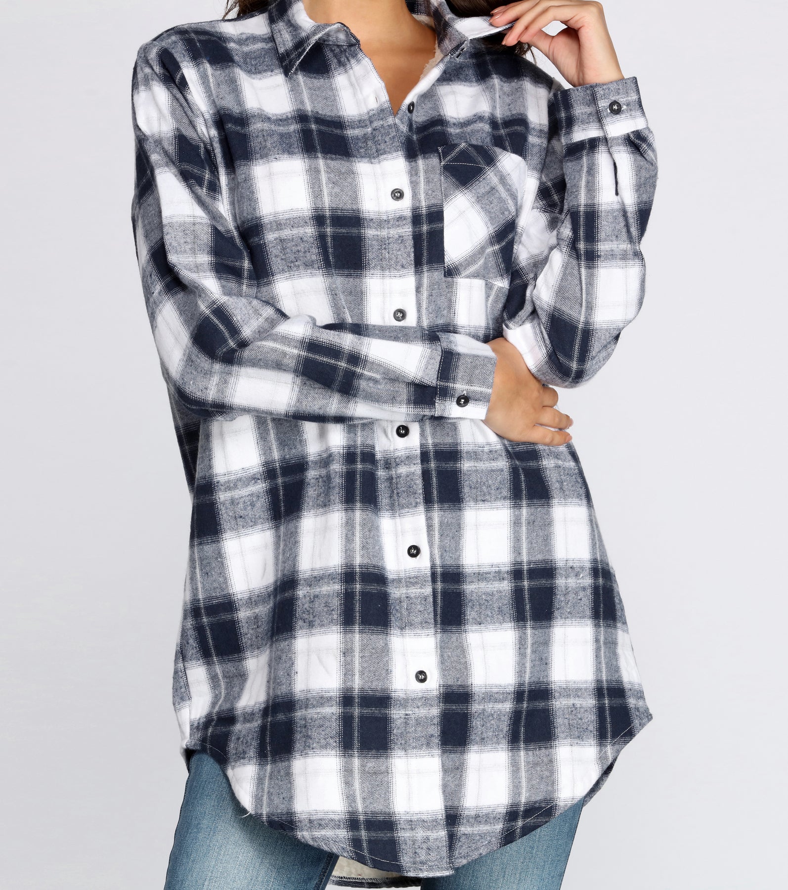 Traditional Sherpa Lined Long Flannel & Windsor