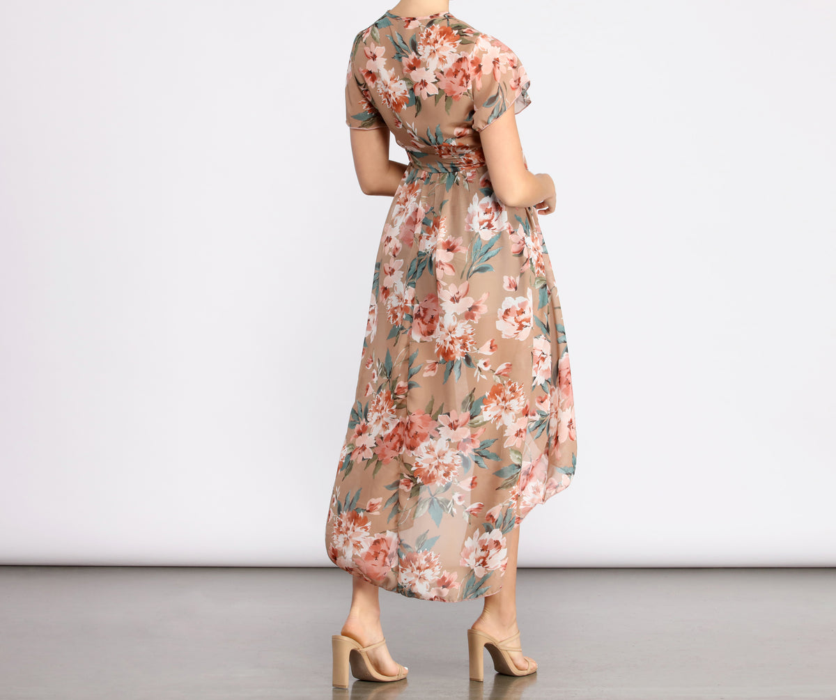 Dream State Chiffon Floral High Low Duster & Windsor