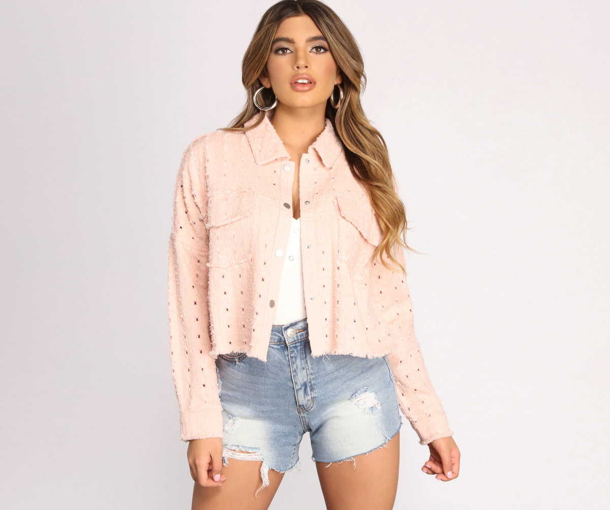 Easygoing Eyelet Cotton Jacket & Windsor