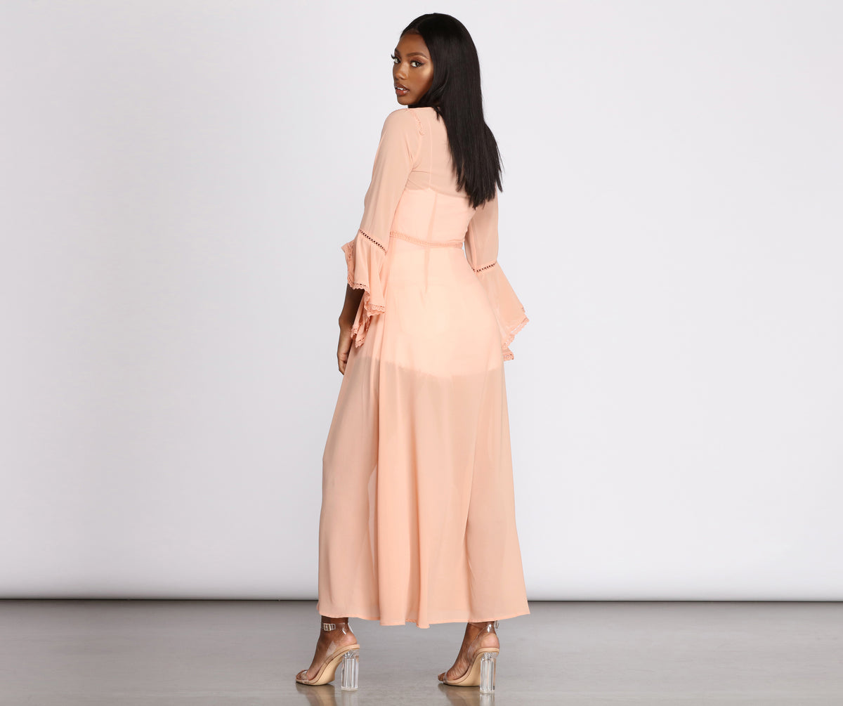 Gypsy Queen Chiffon Bell Sleeve Duster & Windsor