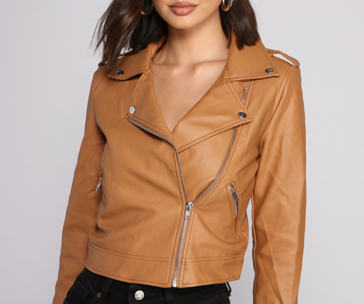 Gorgeous Girl Cropped Moto Jacket & Windsor