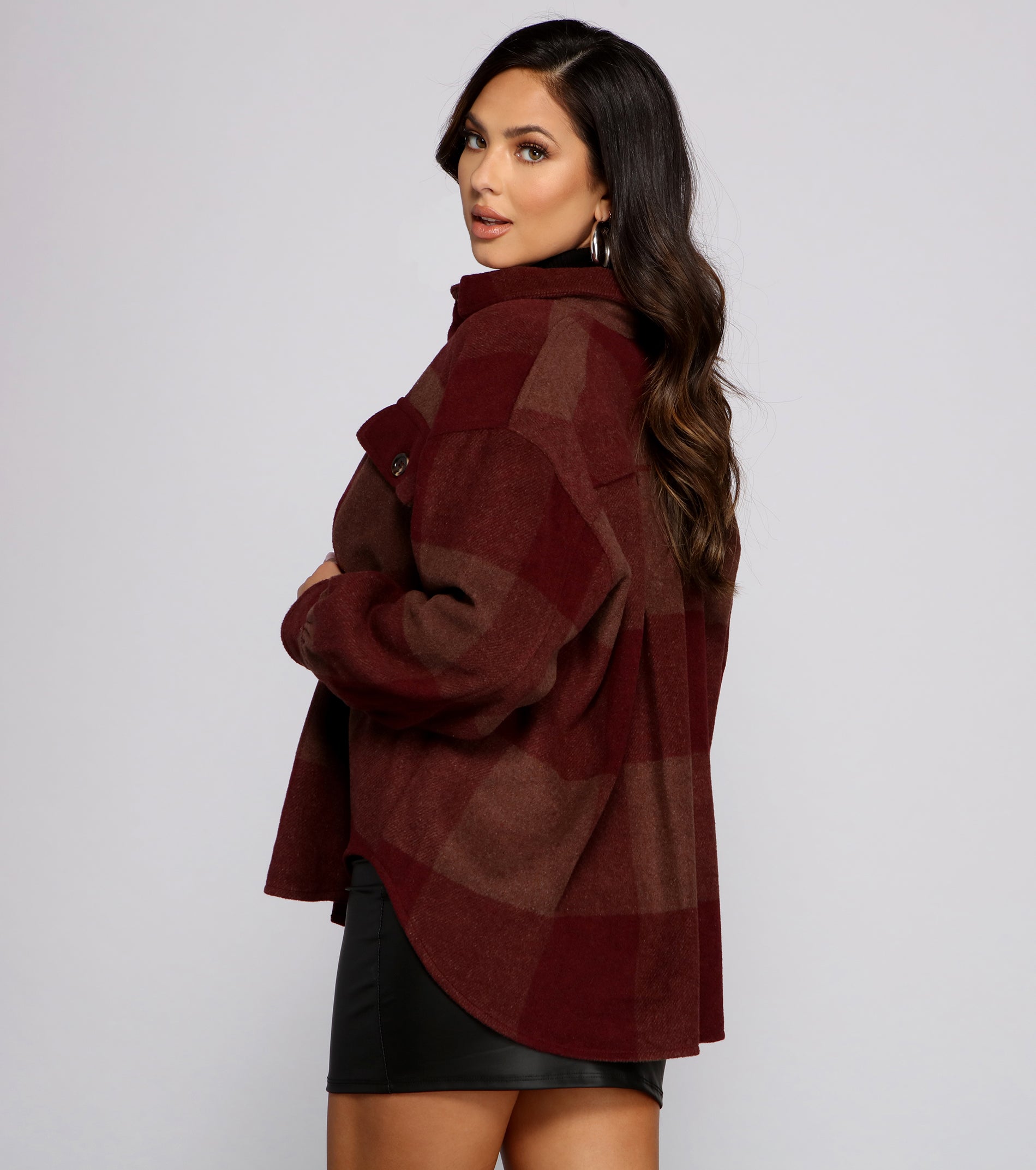 Cozy Vibes Plaid Flannel Shacket & Windsor
