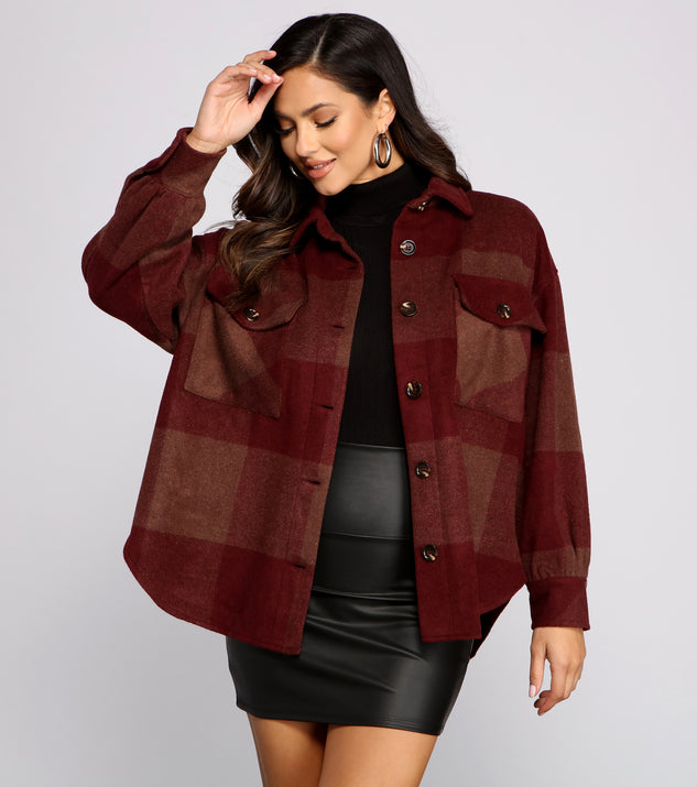 Cozy Vibes Plaid Flannel Shacket & Windsor