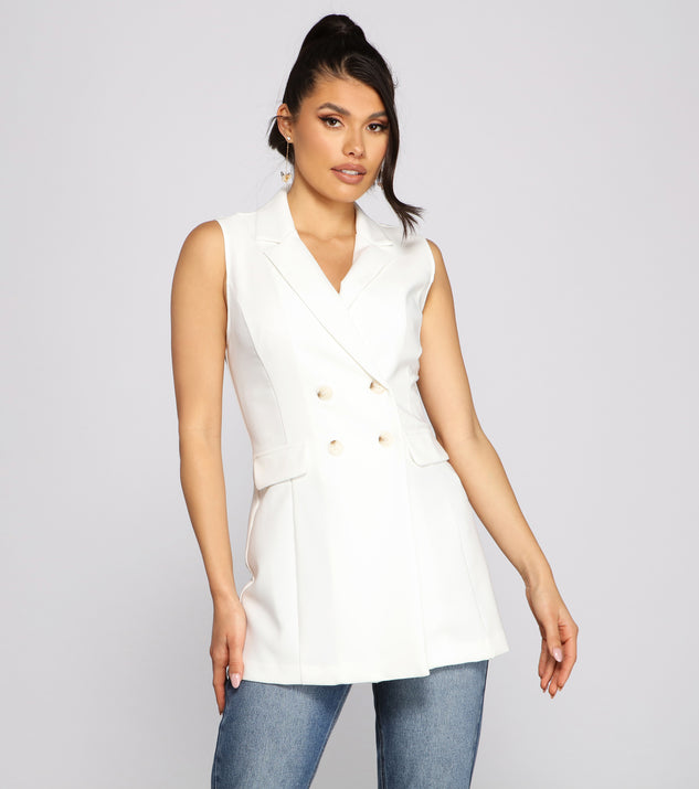 City Chic Double Breasted Vest & Windsor