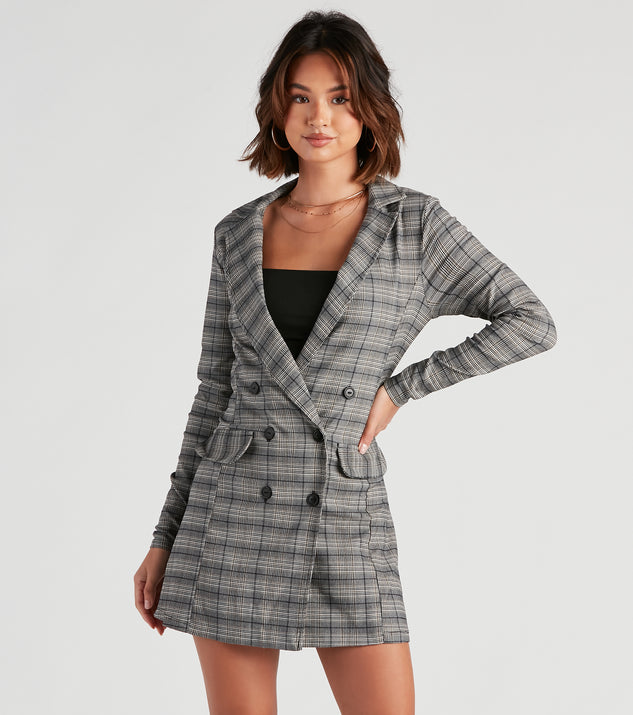 Perfectly Prepped Plaid Long Blazer & Windsor