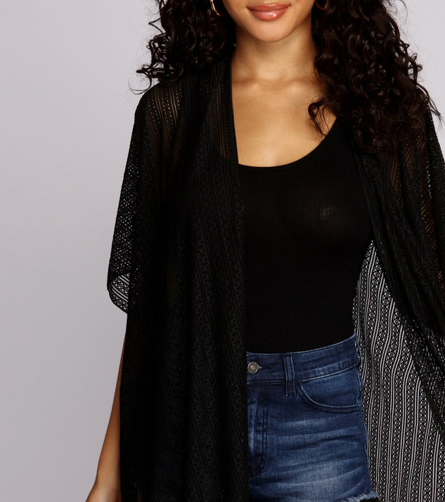 Airy Fringed Kimono & Windsor