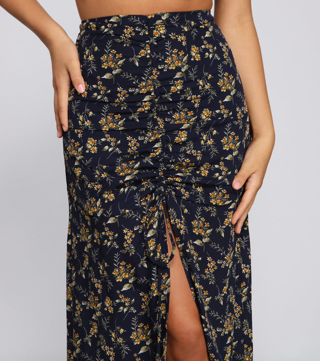 Ditsy Floral Ruffled Maxi Skirt & Windsor