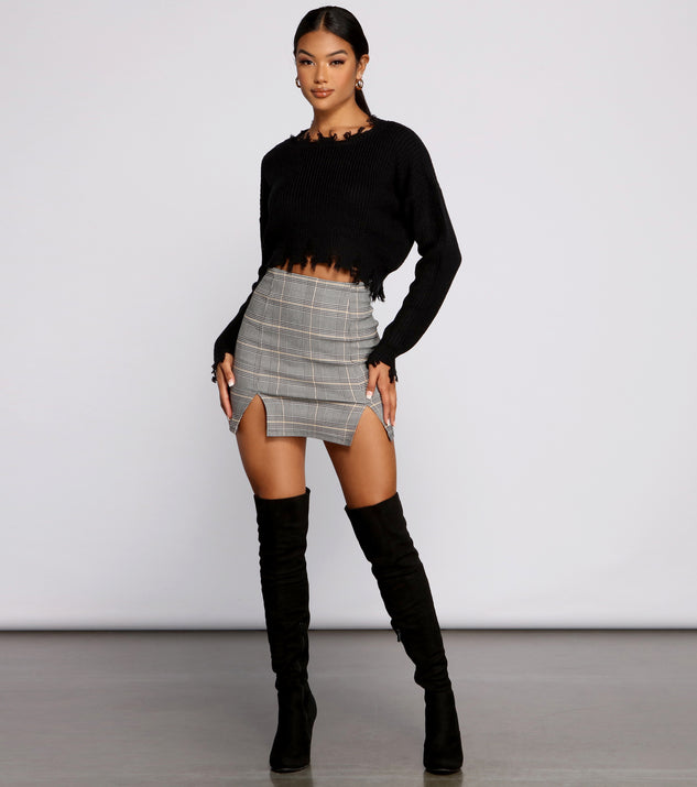 double split skirt mini