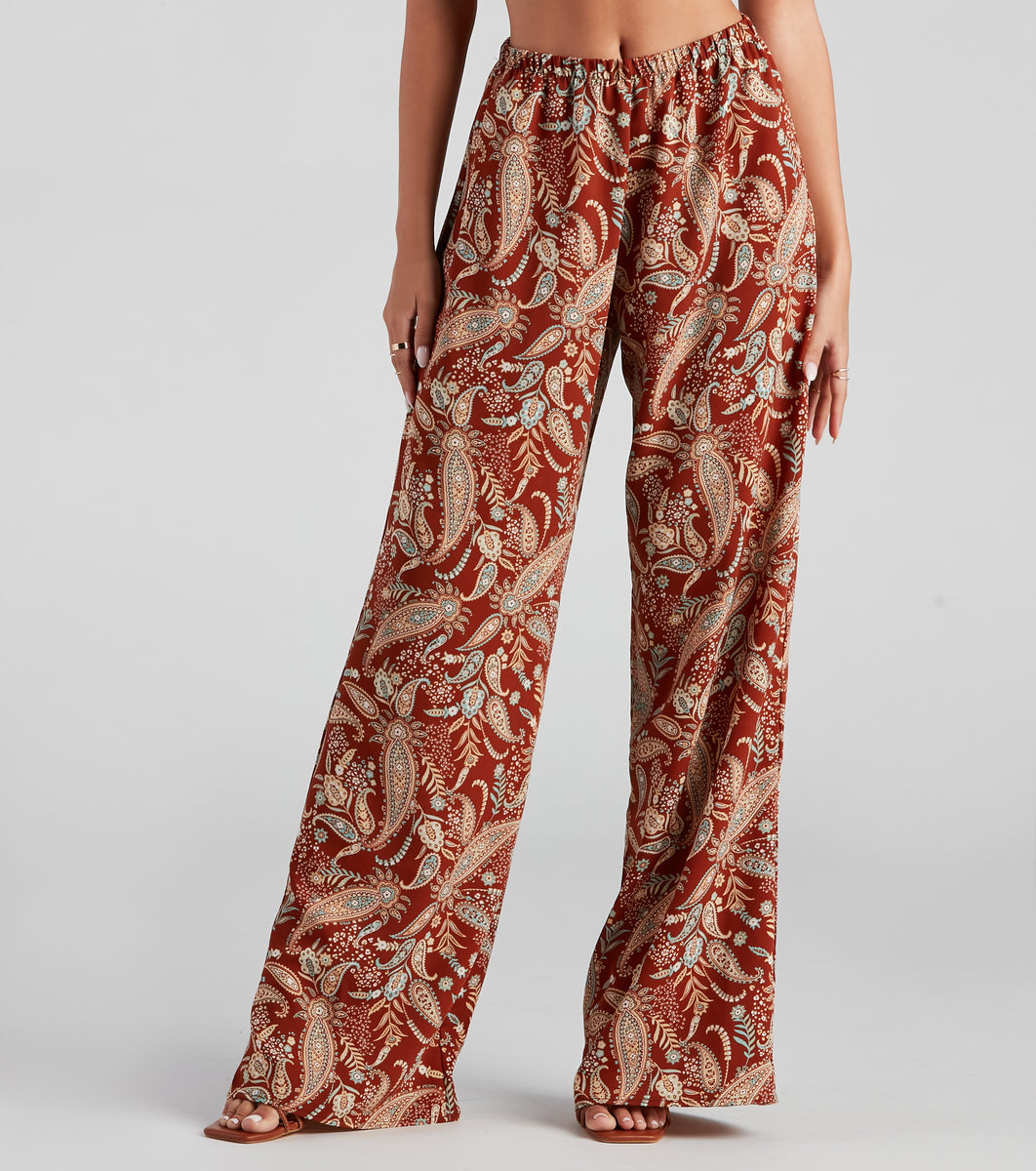 Palisades Paisley High Rise Pants & Windsor