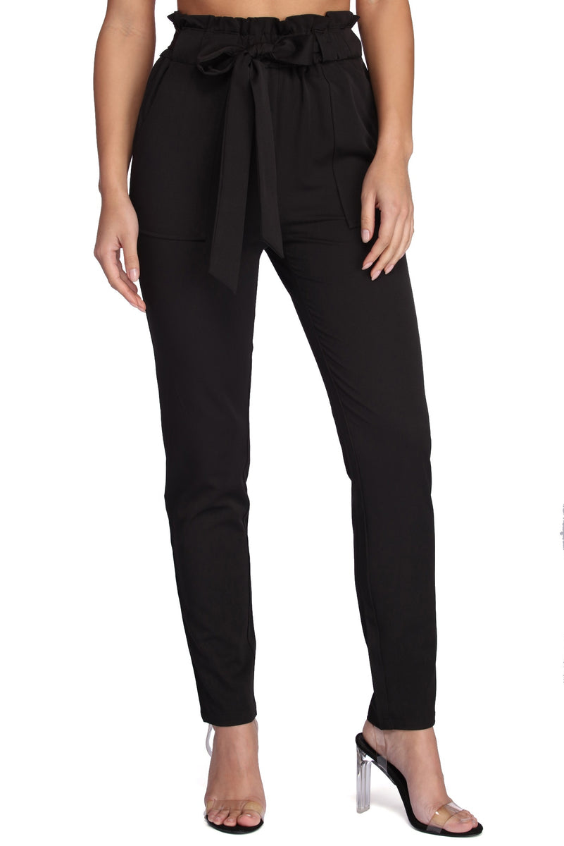 Classic Paper Bag Tie Waist Pants & Windsor