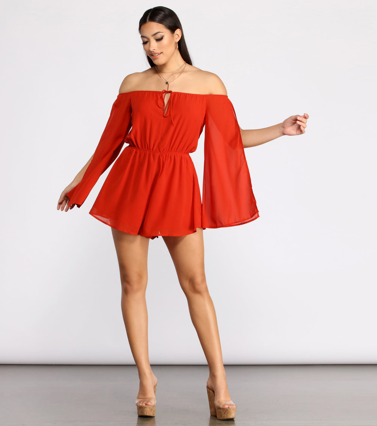 Flowy Feels Chiffon Romper & Windsor
