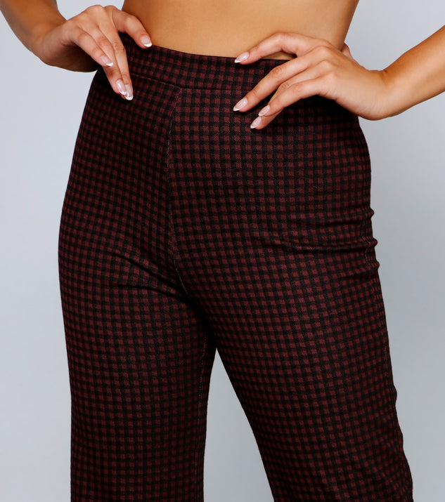 Preppy Chic High Waist Plaid Pants & Windsor