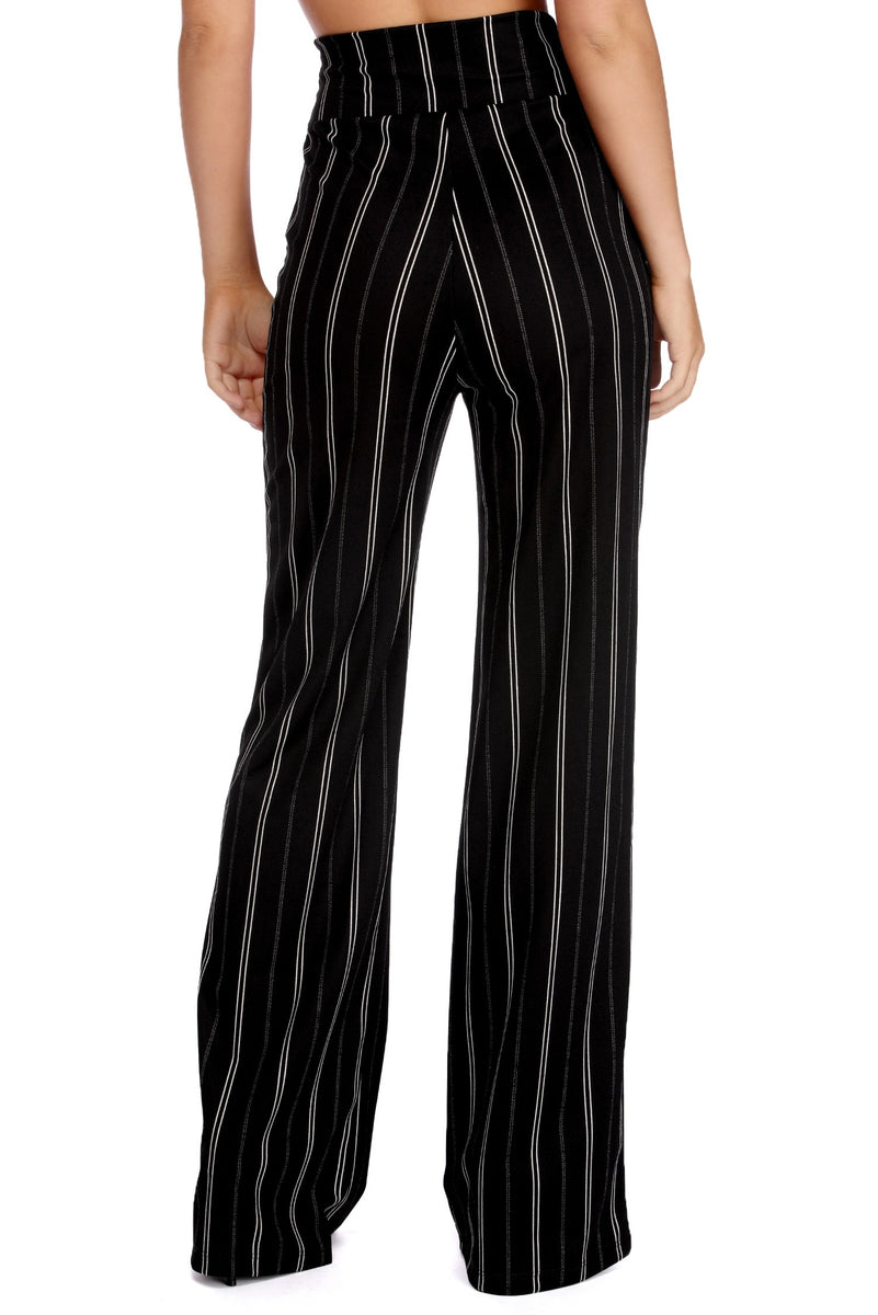 High Waist Striped Pants & Windsor