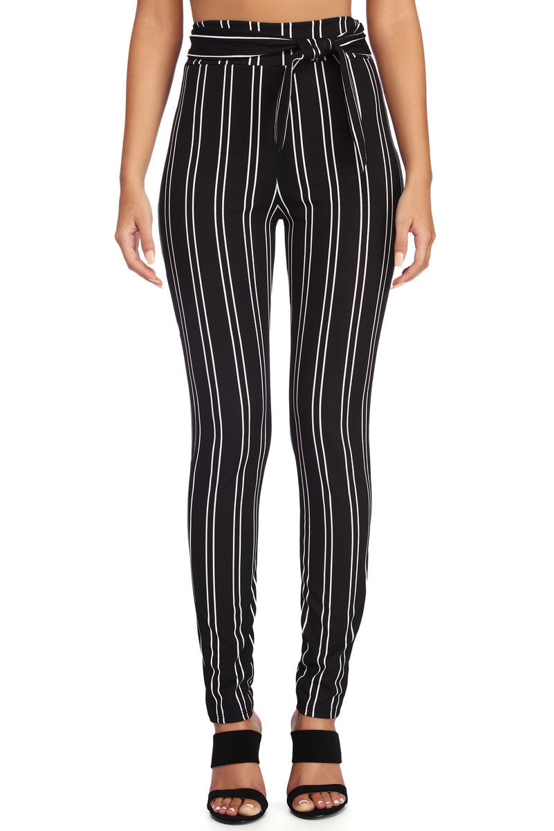 Tied In Pinstripes Pants & Windsor