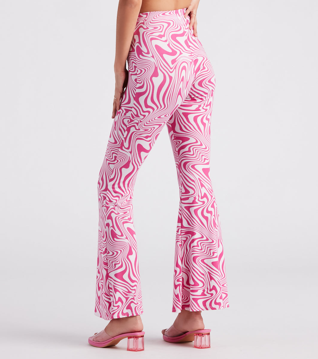 Dreamy Daze Swirl Print Flare Pants & Windsor