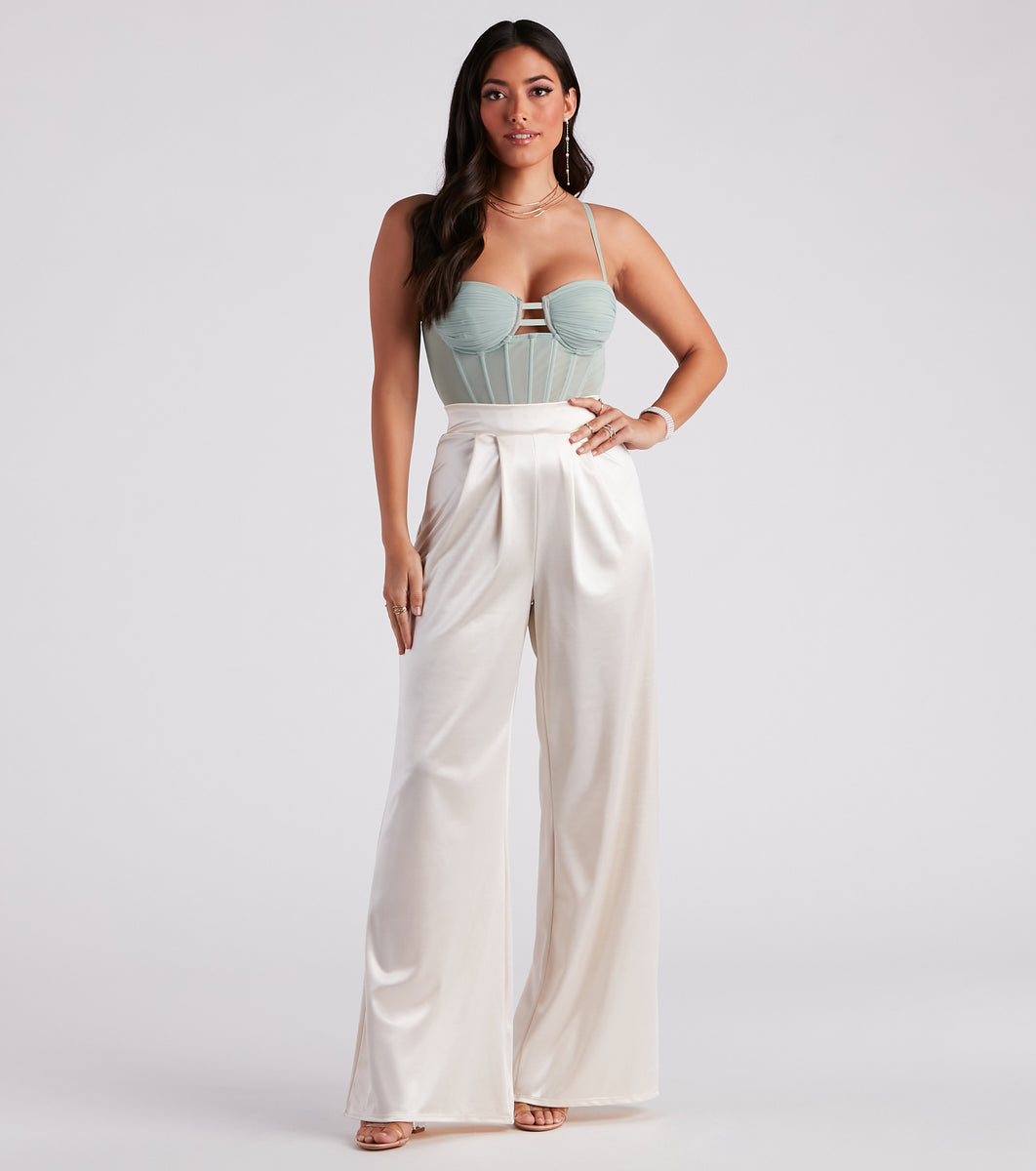 Trending In Satin High Rise Pants & Windsor