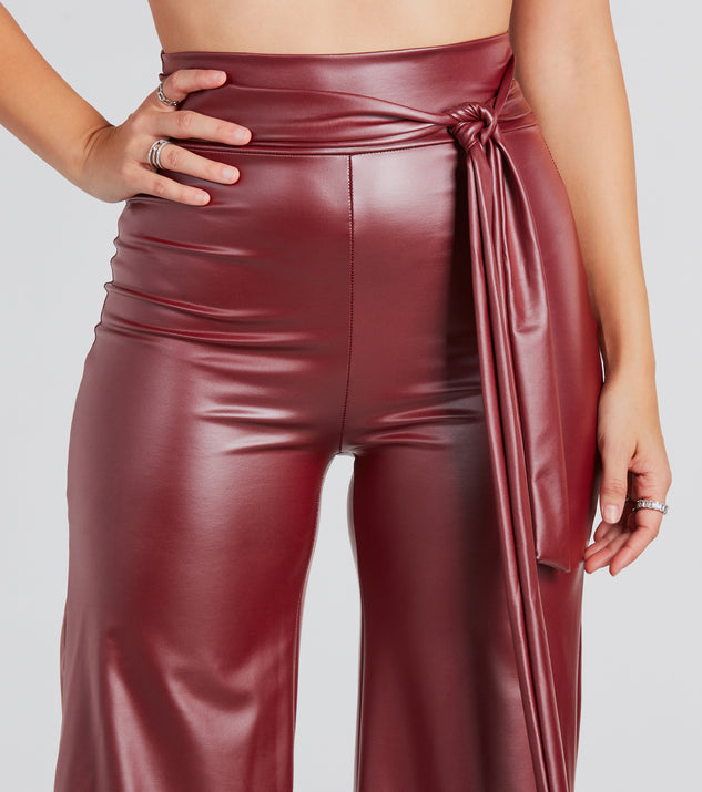 Feeling Sleek Faux Leather Wide-Leg Pants & Windsor