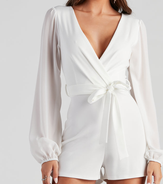 Perfectly Poised Plunging Chiffon Romper & Windsor