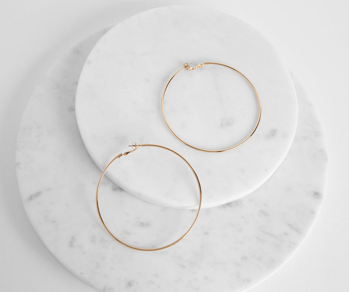 Extra Large Sleek Hoops & Windsor